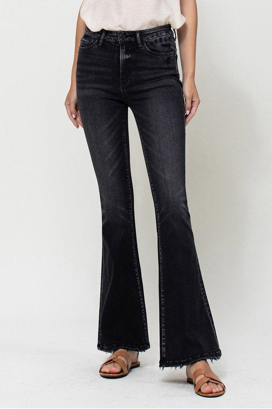 Black High Rise Flare Denim – High Call Outfitters