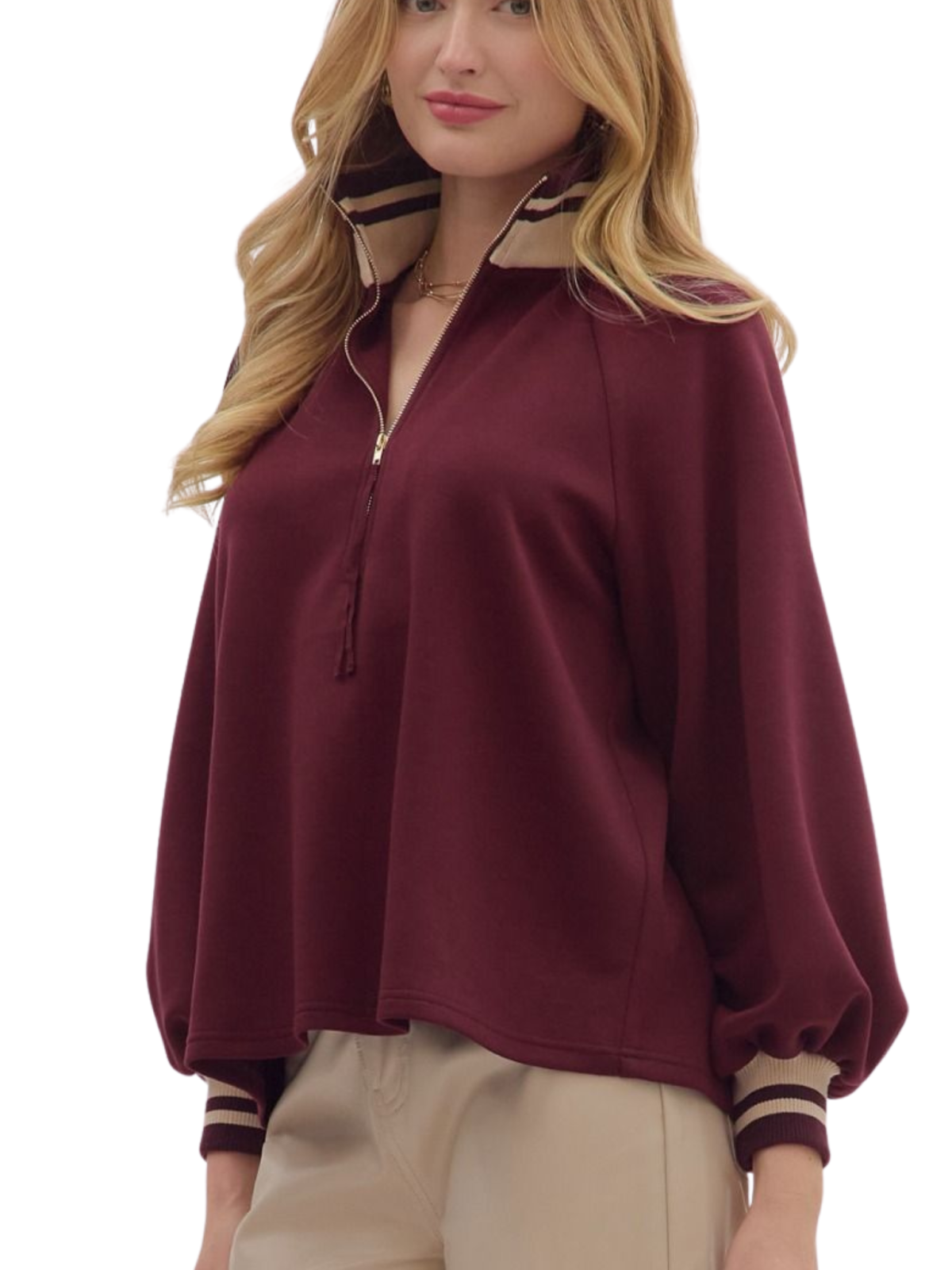 Varsity Trim 1/2 Zip Top – High Call Outfitters